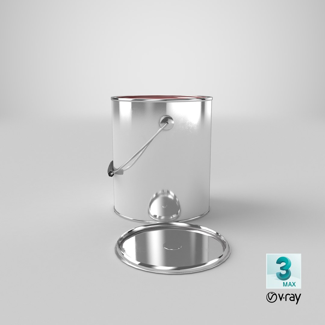 Paint Bucket Open 3D Model - TurboSquid 1466826
