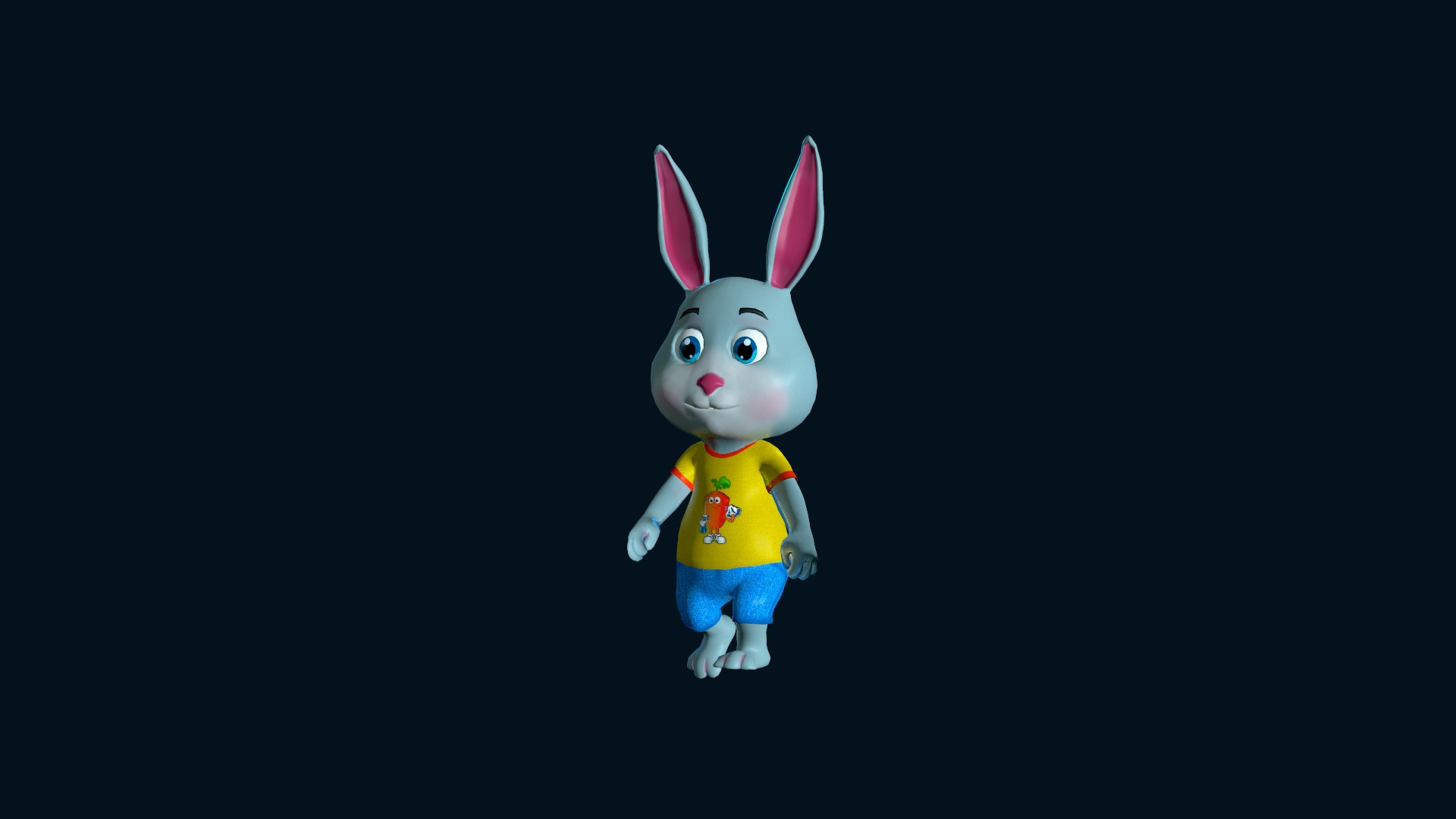 3D Cartoon Rabbit Gaming Animation Pack - TurboSquid 2101782