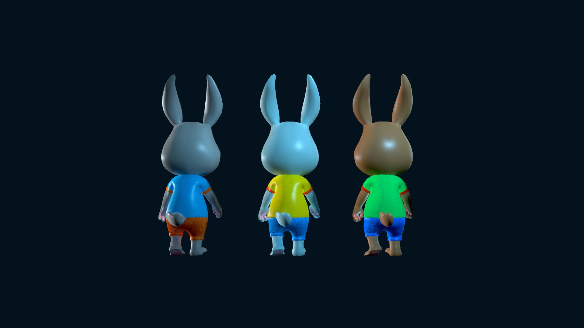 3D Cartoon Rabbit Gaming Animation Pack - TurboSquid 2101782