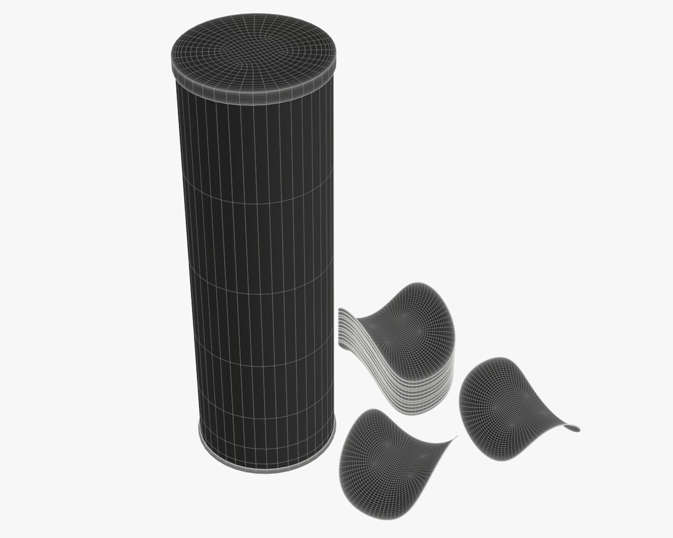 Container tube chips 3D - TurboSquid 1396275