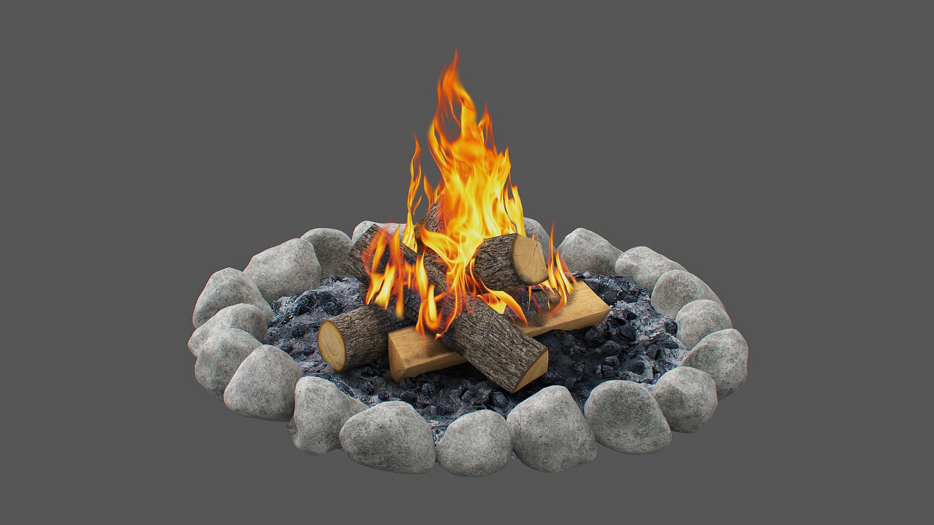 3D Campfire Model - TurboSquid 2388367
