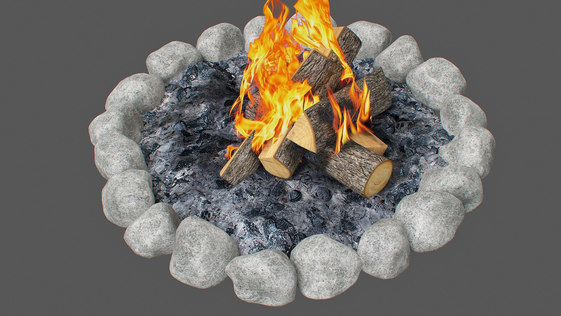 3D Campfire Model - TurboSquid 2388367