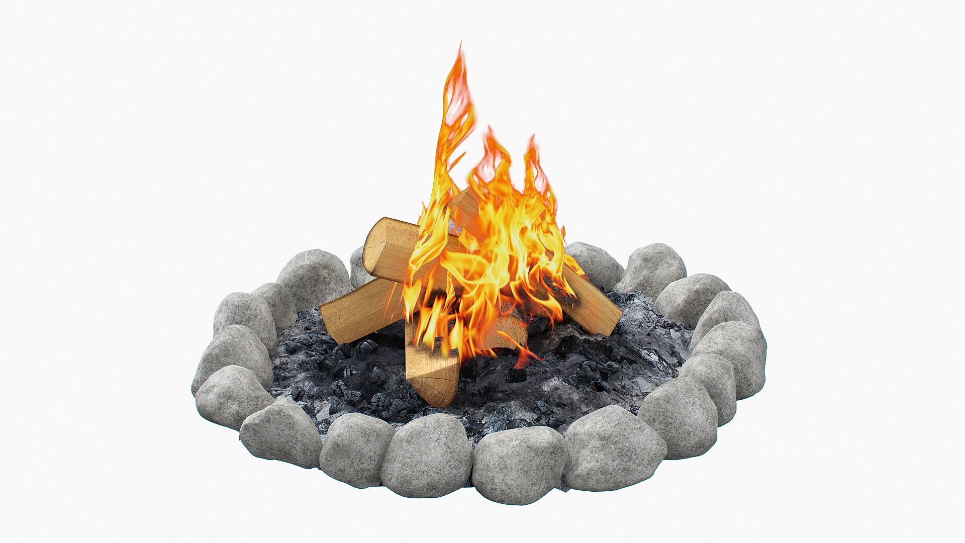 3D Campfire Model - TurboSquid 2388367