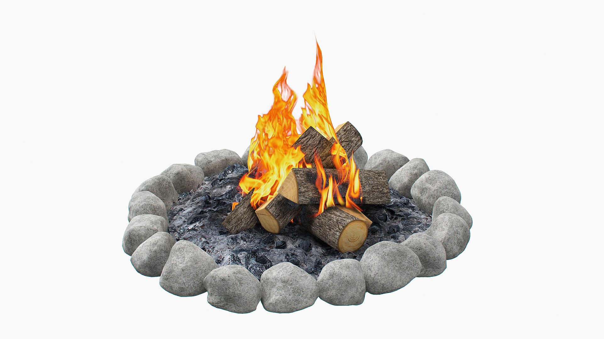 3D Campfire Model - TurboSquid 2388367