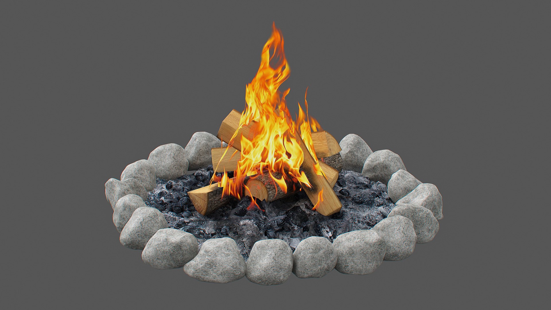 3D Campfire Model - TurboSquid 2388367