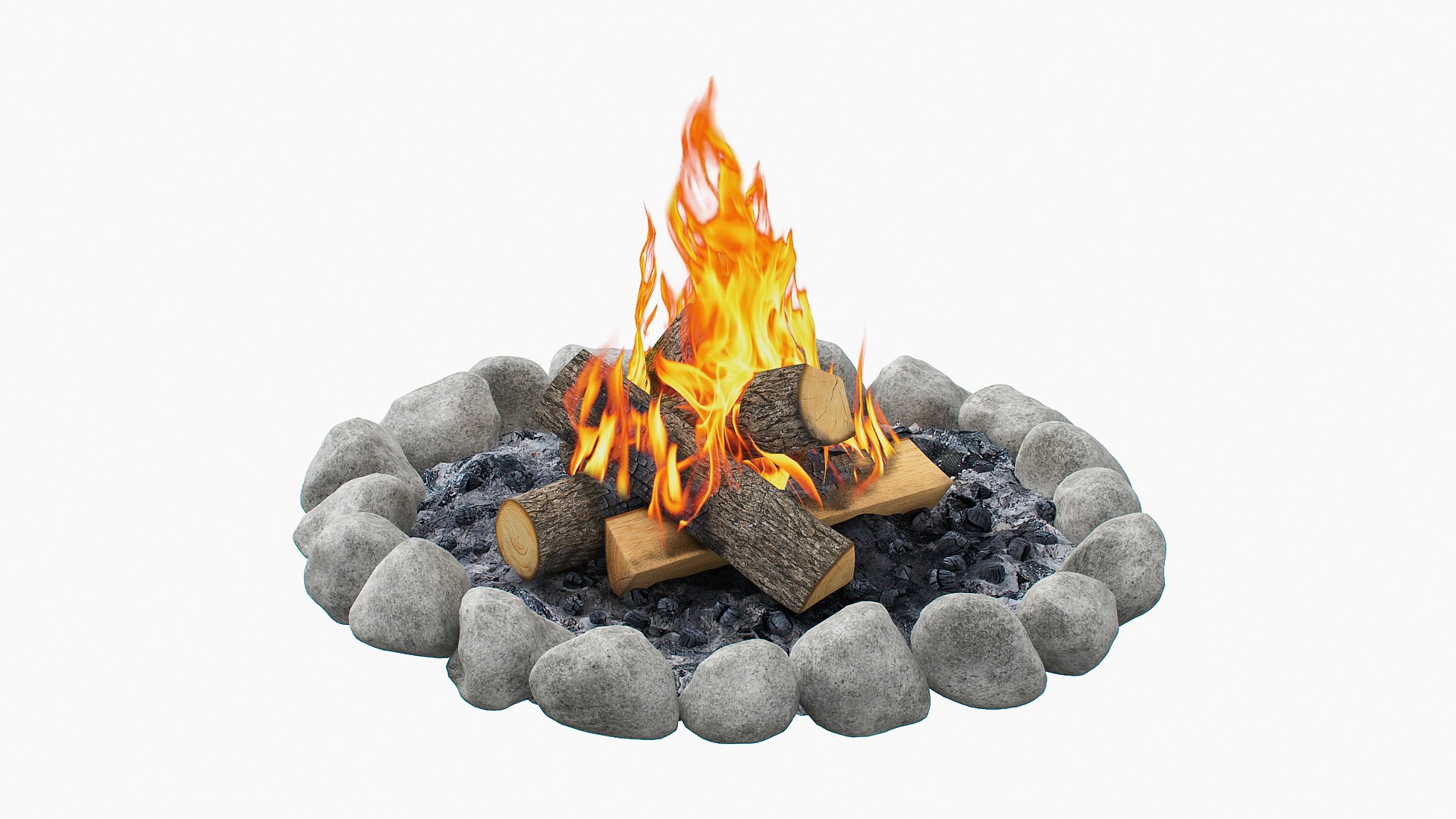 3D Campfire Model - TurboSquid 2388367