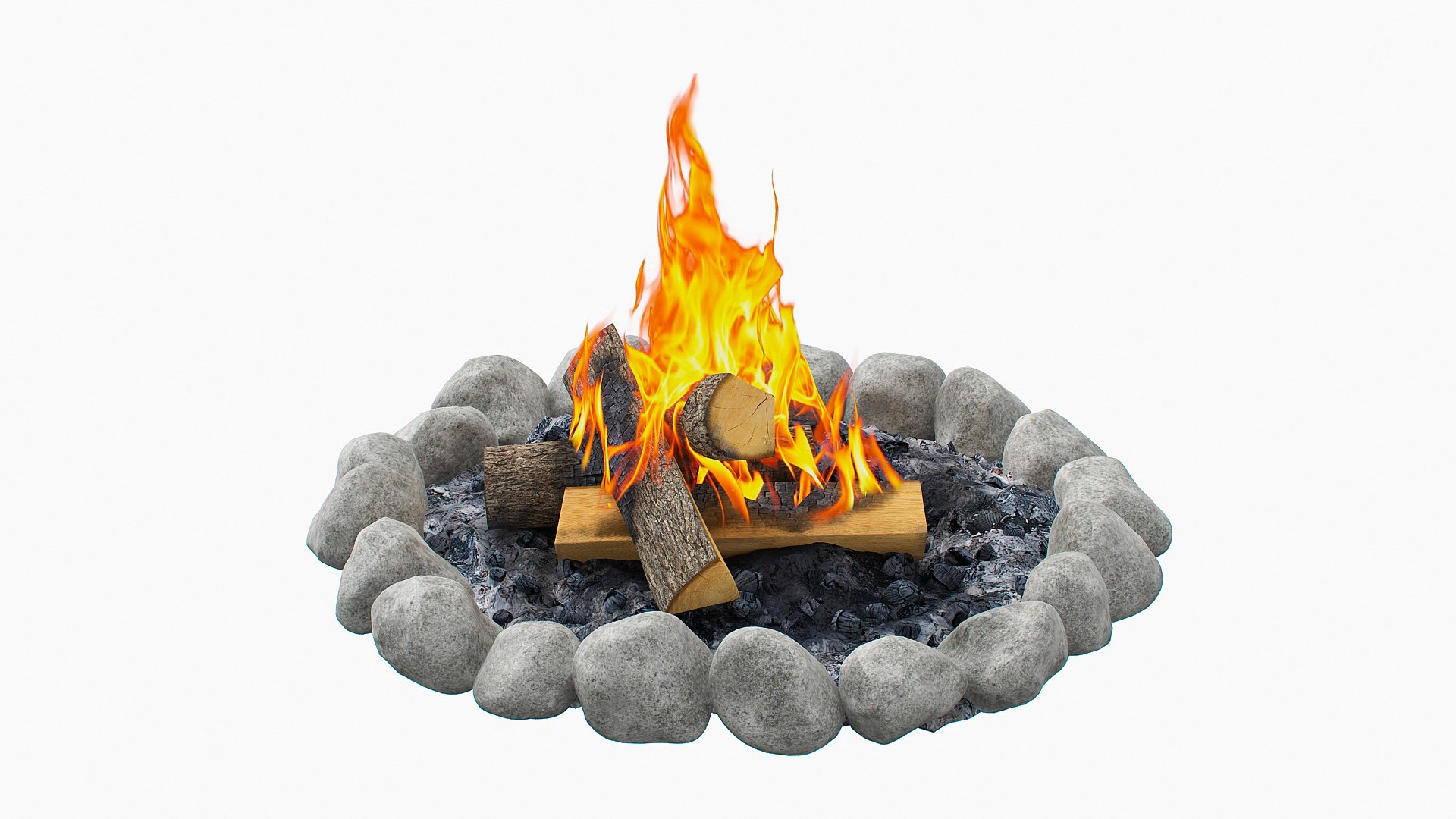 3D Campfire Model - TurboSquid 2388367