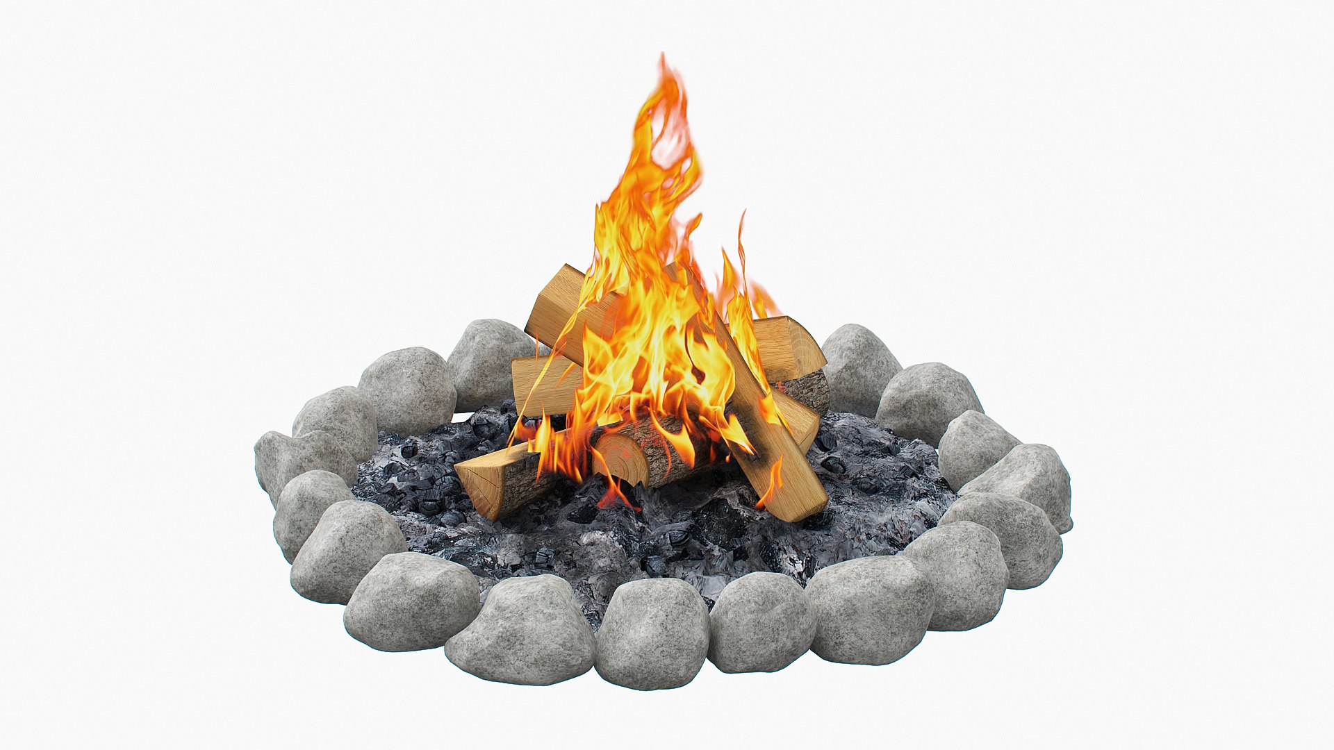 3D Campfire Model - TurboSquid 2388367