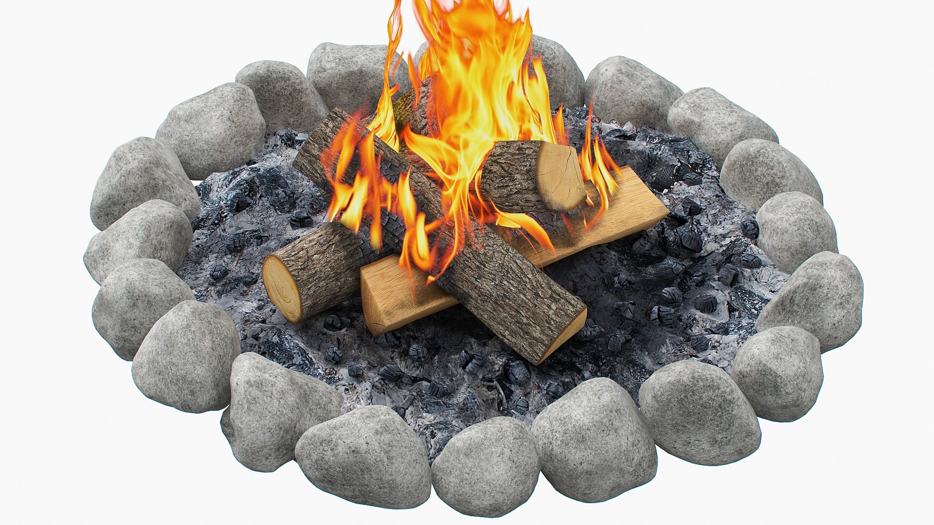 3D Campfire Model - TurboSquid 2388367