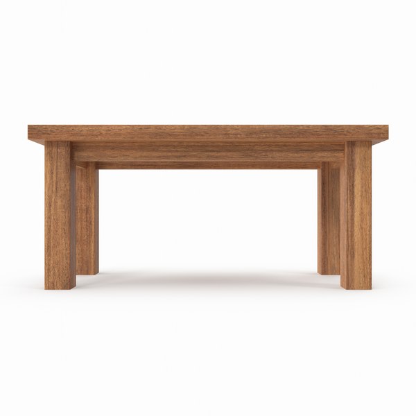 3D Rectangular Wooden Tables - TurboSquid 1844136