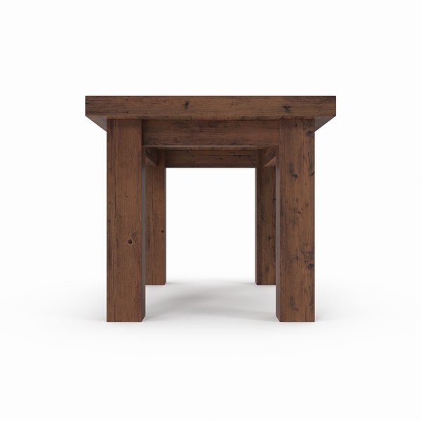 3D Rectangular Wooden Tables - TurboSquid 1844136