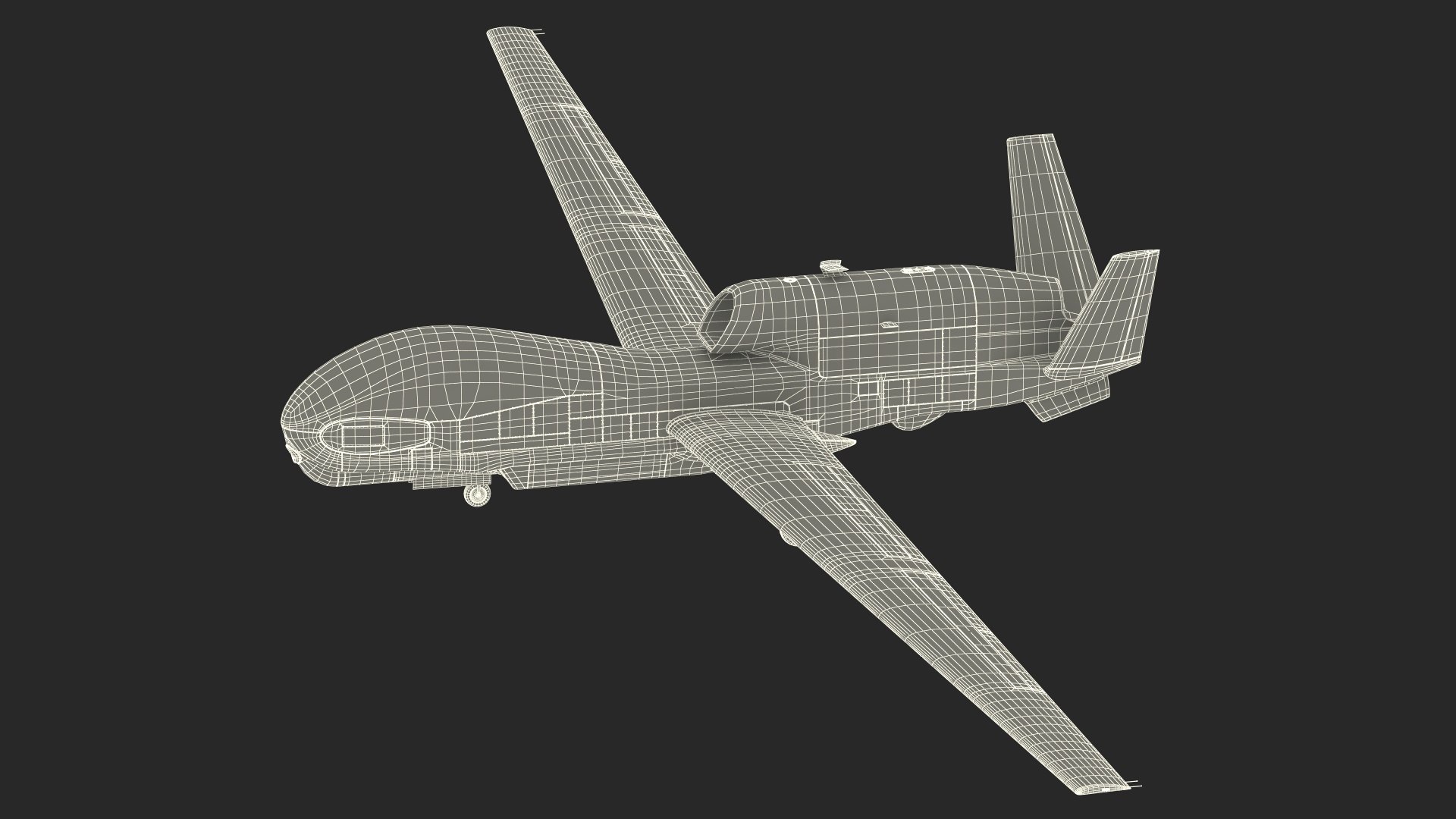 3D RQ-4D Phoenix Global Hawk Drone Rigged Model - TurboSquid 2158869