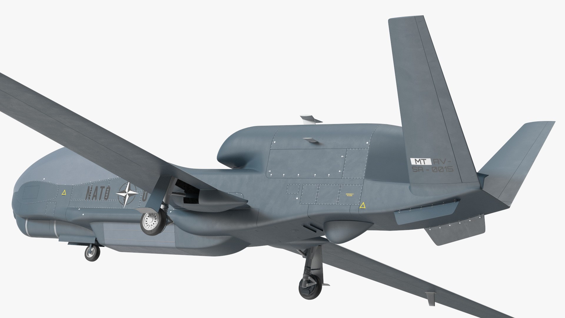 3D RQ-4D Phoenix Global Hawk Drone Rigged Model - TurboSquid 2158869