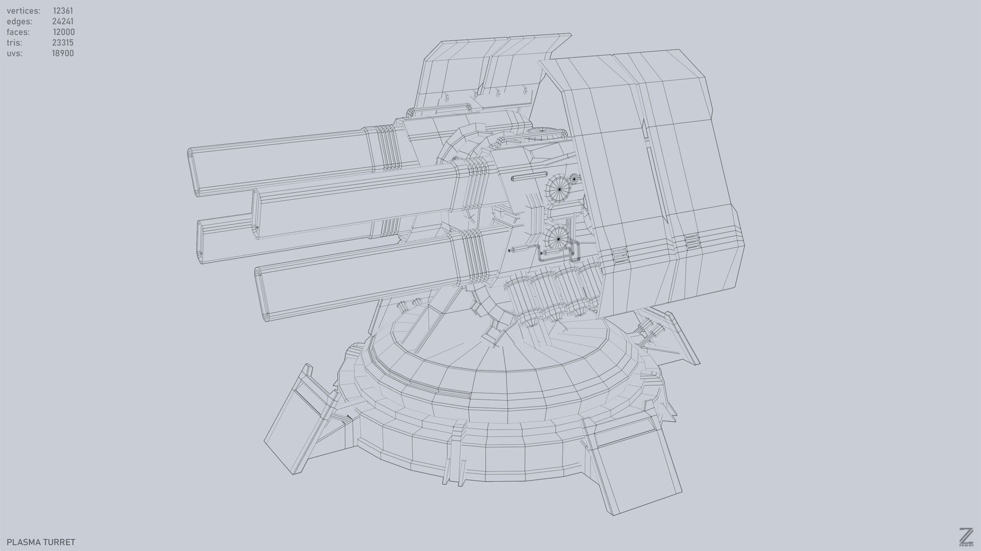 3D Plasma Turret - TurboSquid 2437638