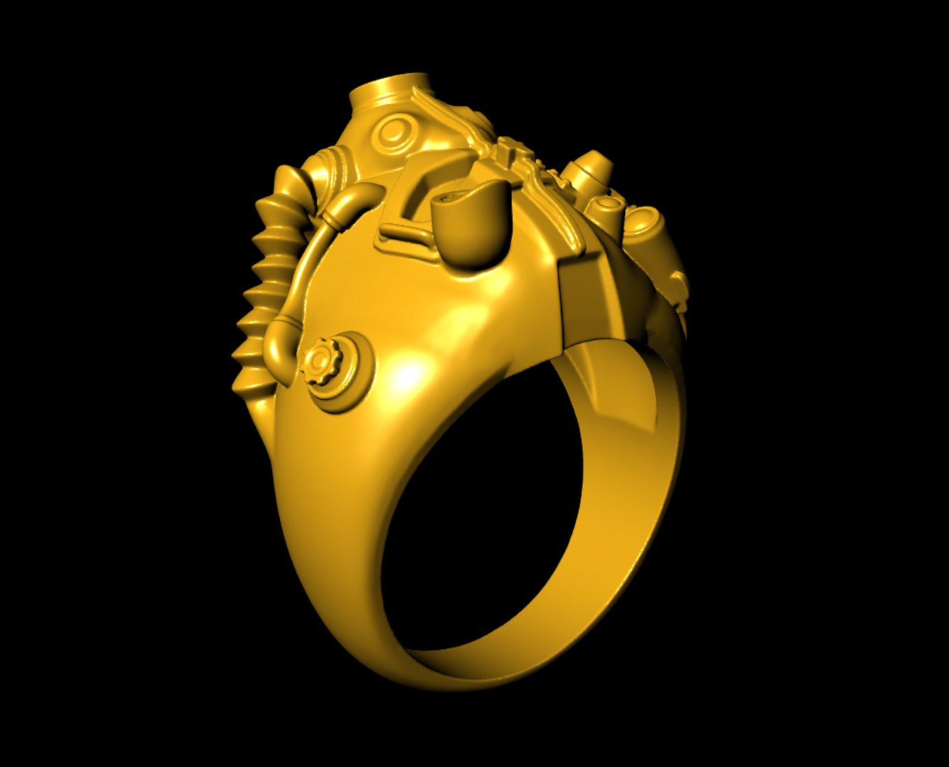 3D Fallout Ring 3D-print model file - TurboSquid 2136850