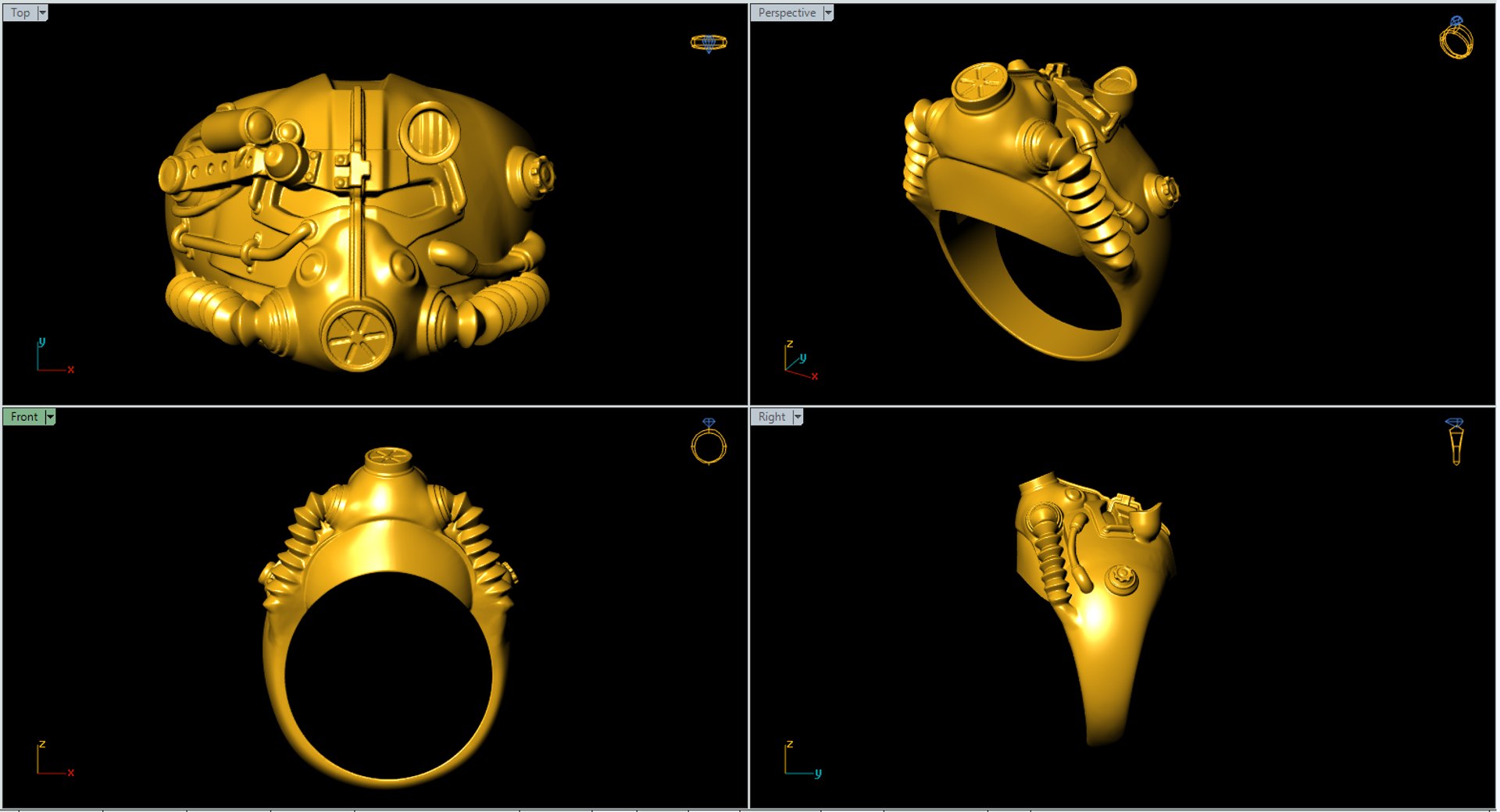 3D Fallout Ring 3D-print model file - TurboSquid 2136850