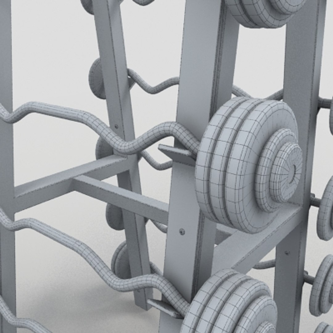 gym equipment machine weight 3d model