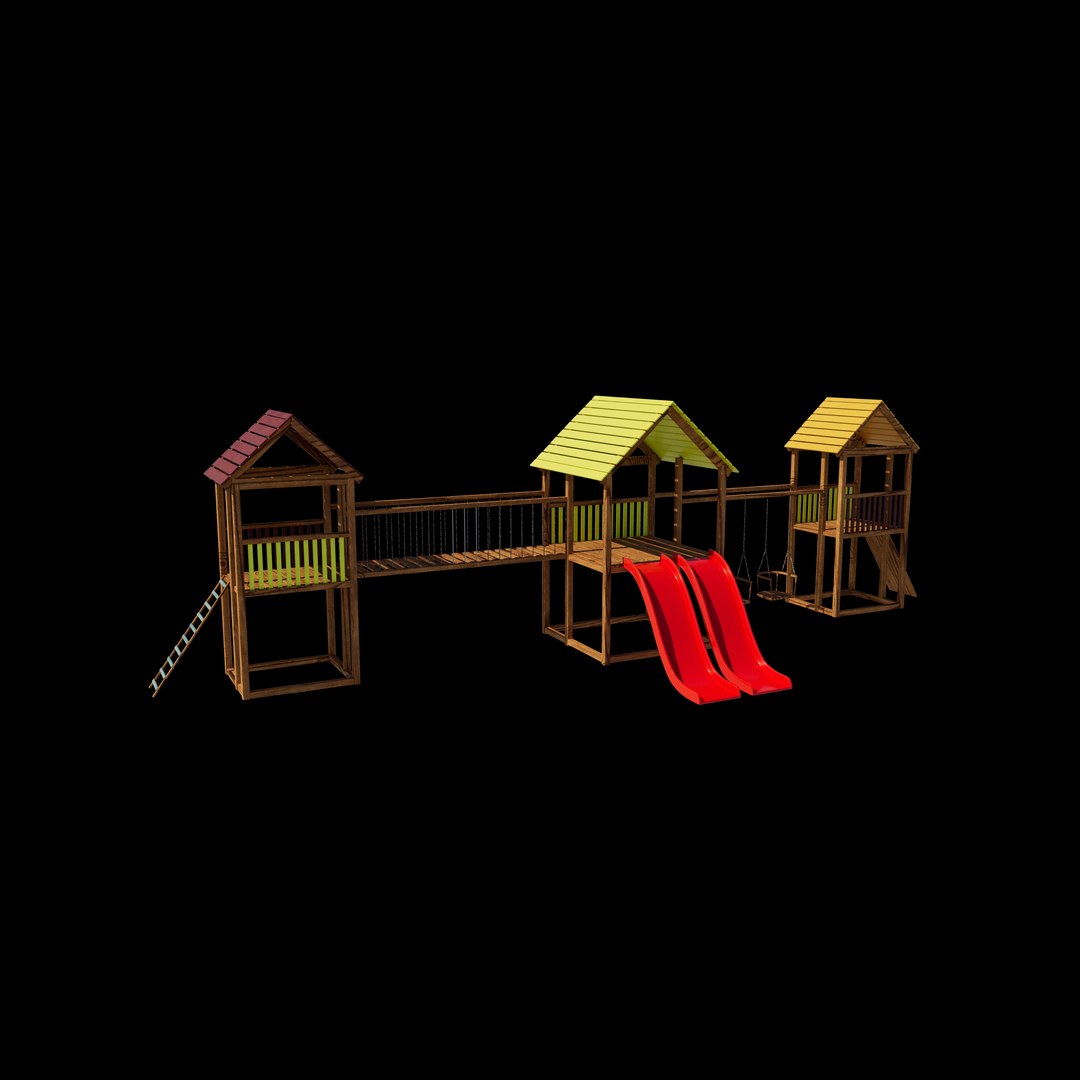 Playground Slides And Stairs 3D Model 3D - TurboSquid 2344228