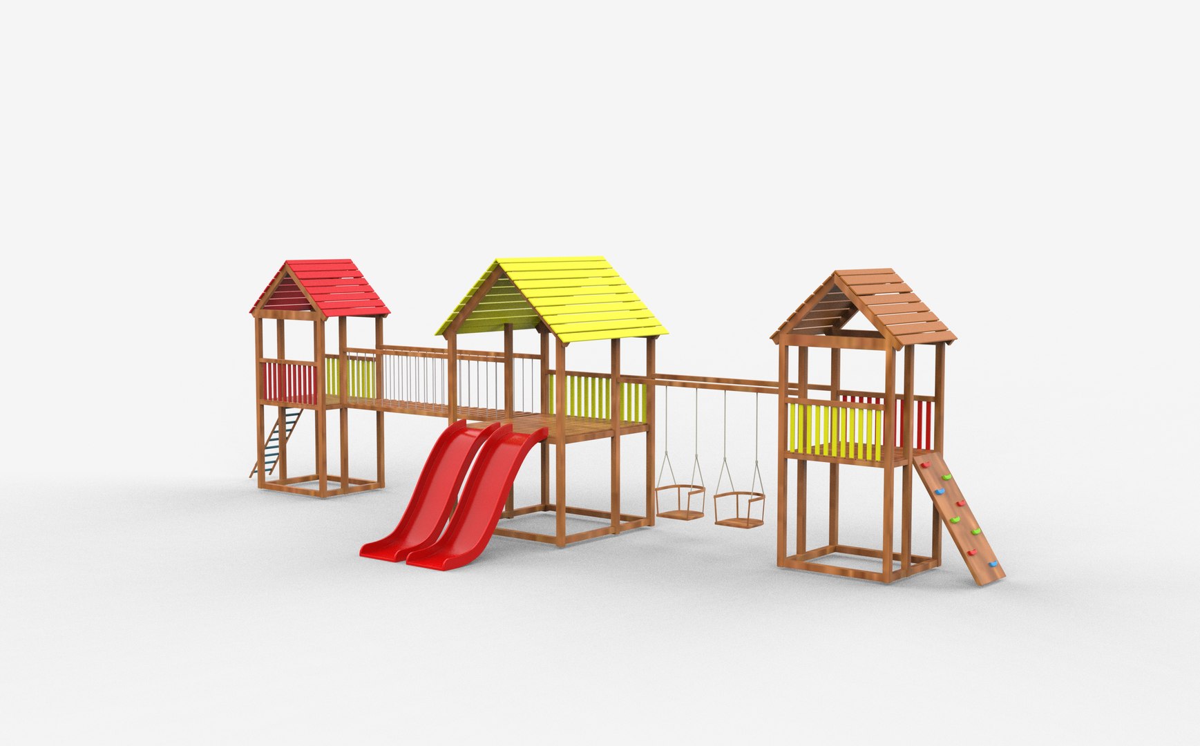 Playground Slides And Stairs 3D Model 3D - TurboSquid 2344228