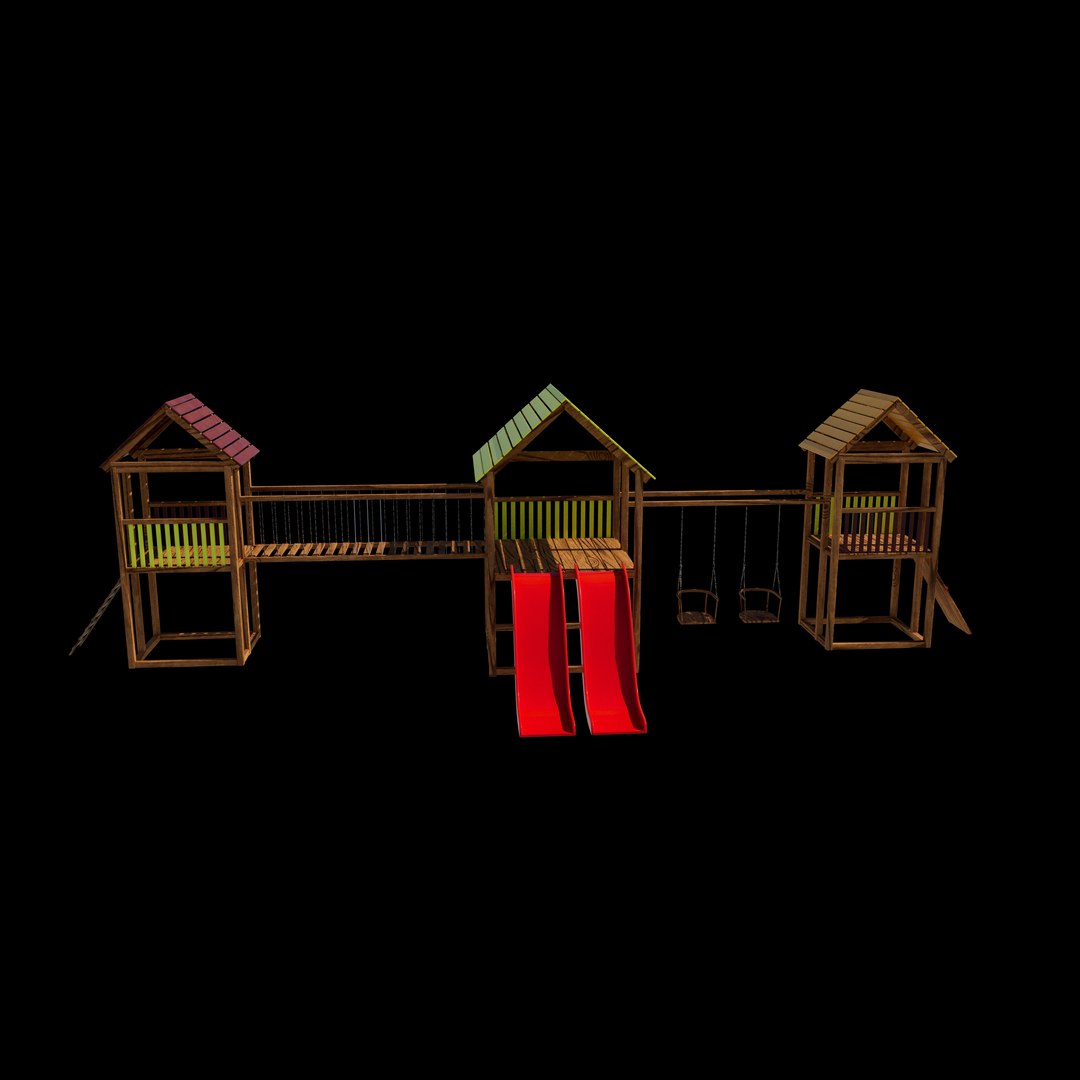 Playground Slides And Stairs 3D Model 3D - TurboSquid 2344228