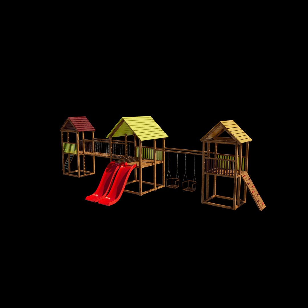 Playground Slides And Stairs 3D Model 3D - TurboSquid 2344228
