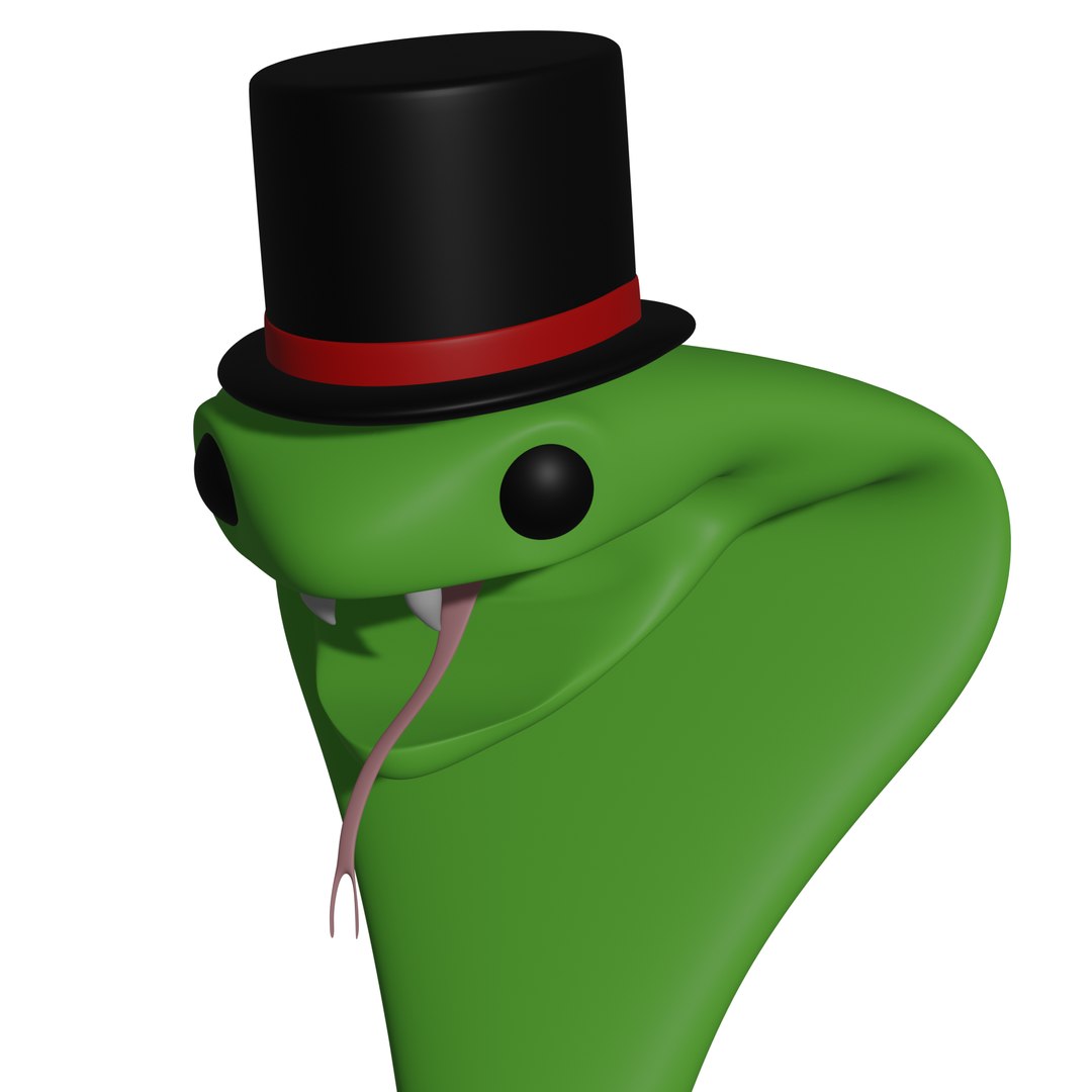 Top Hat Snake 3D - TurboSquid 2044310