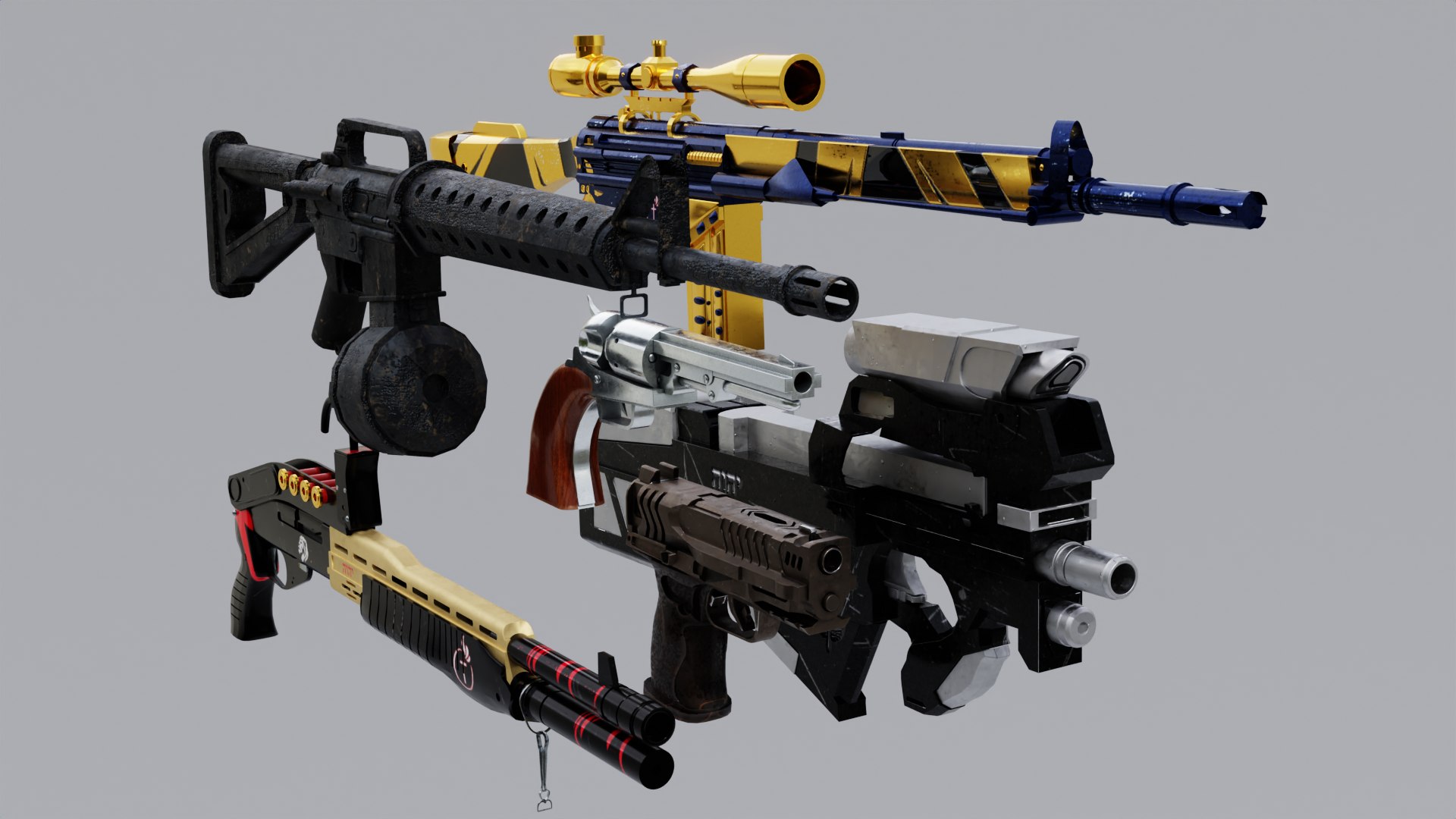 3D GUNCOLLECTION 1 - TurboSquid 2286046