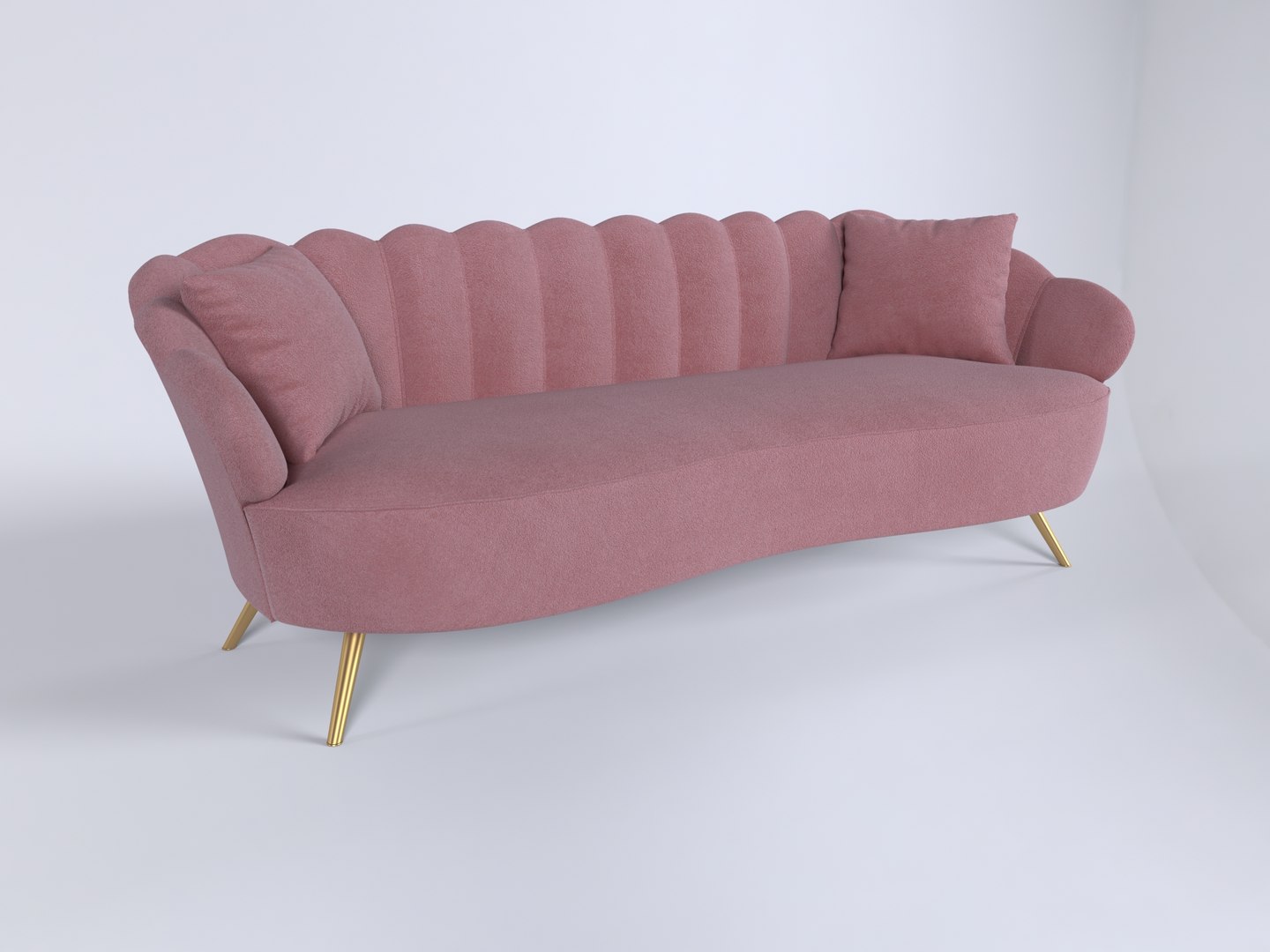 3D SOFA 3-SEAT DUSTY ROSE ST - TurboSquid 1941444