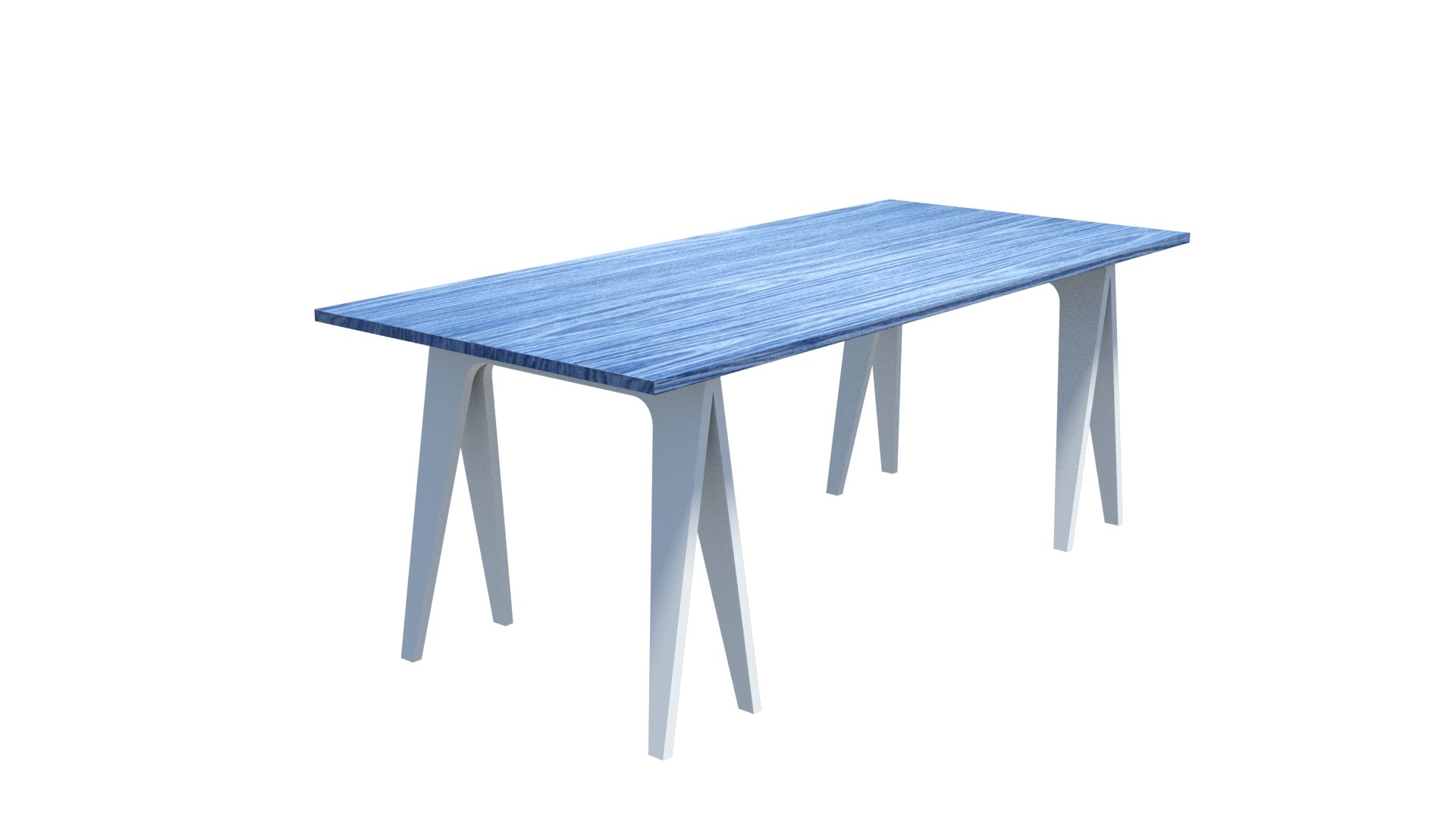 3d model blue table