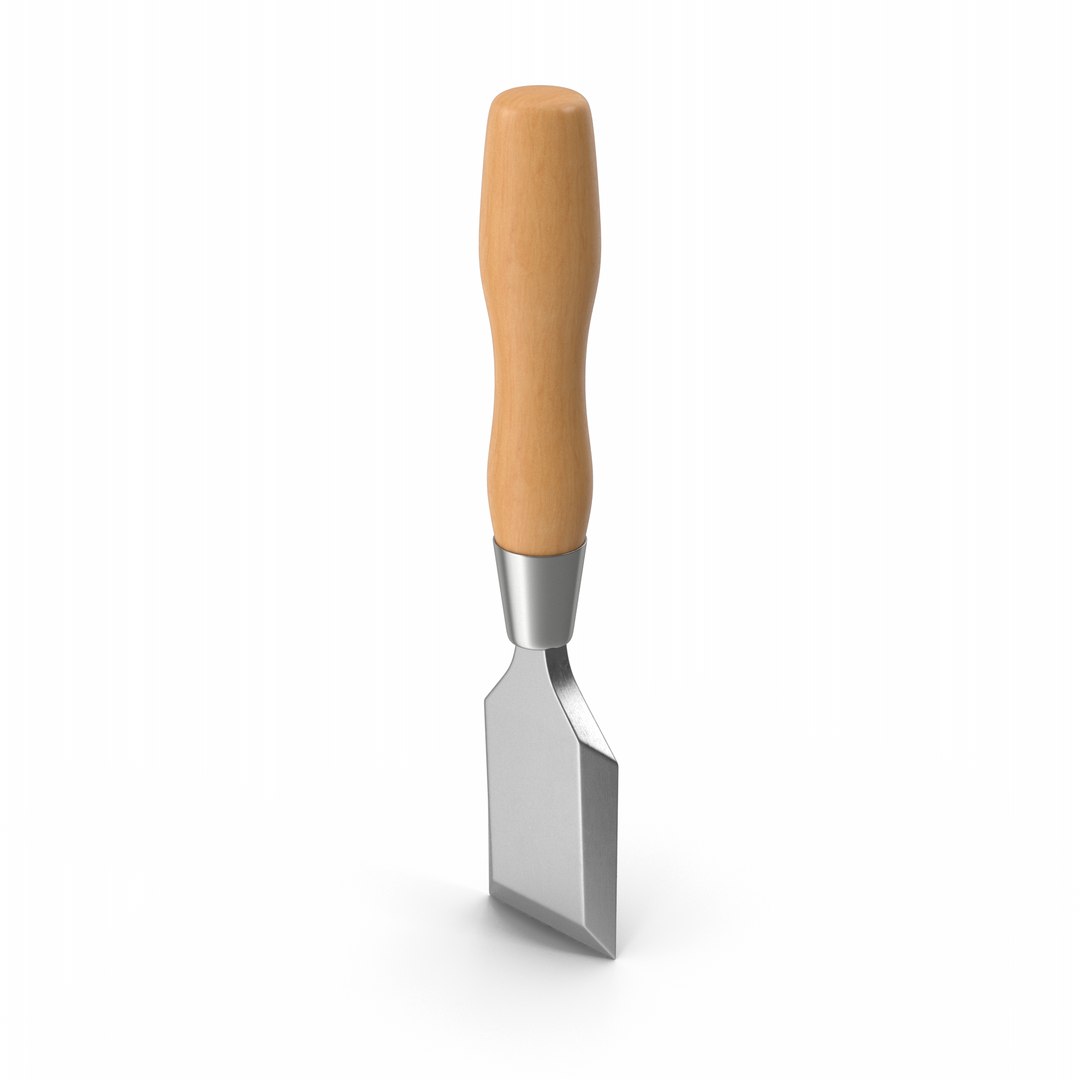 Chisel With Wooden Handle 3D Model - TurboSquid 1909682