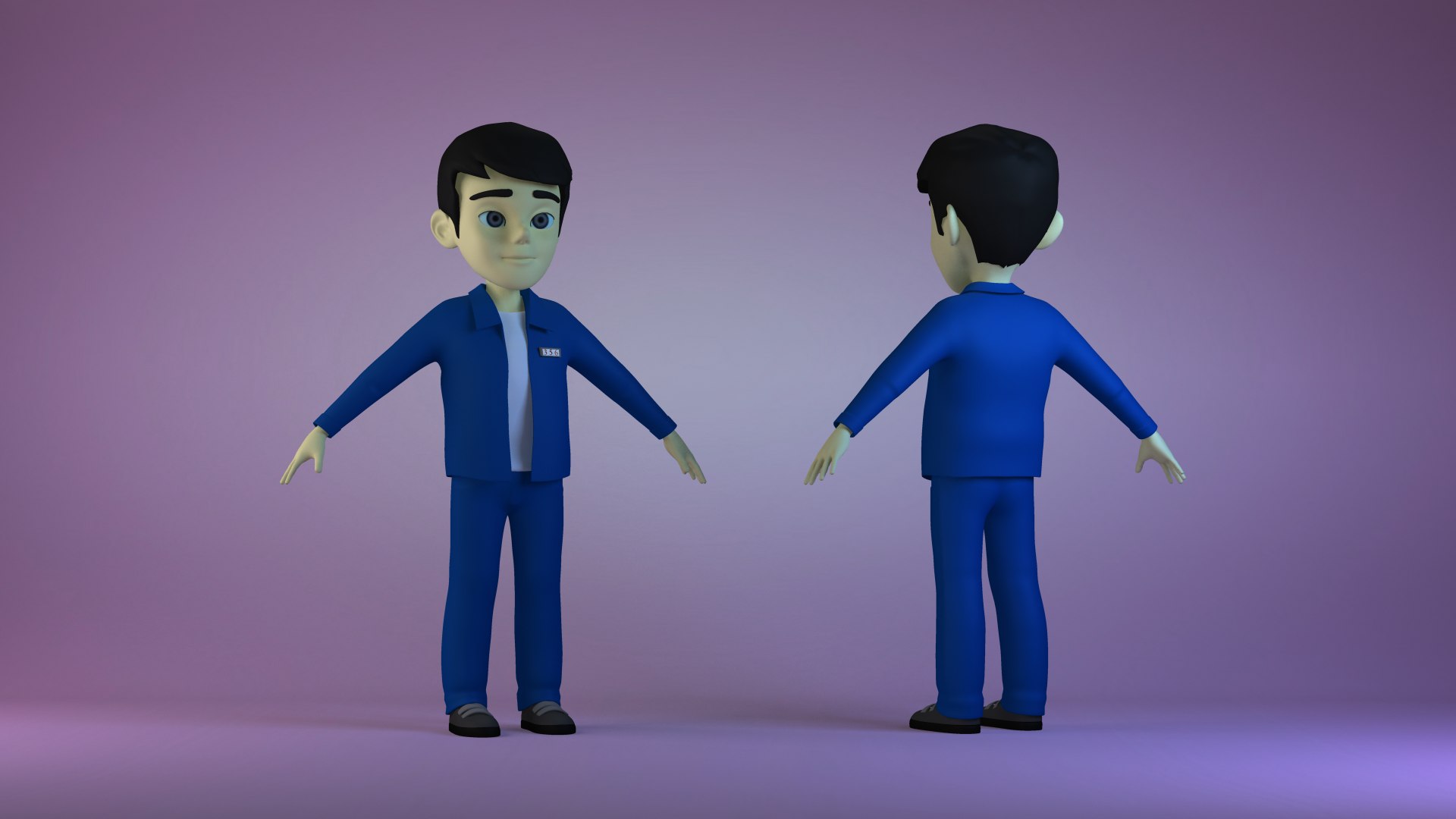 3D CartoonCartoon Clerk Employee Man Businessman Model - TurboSquid 2159998