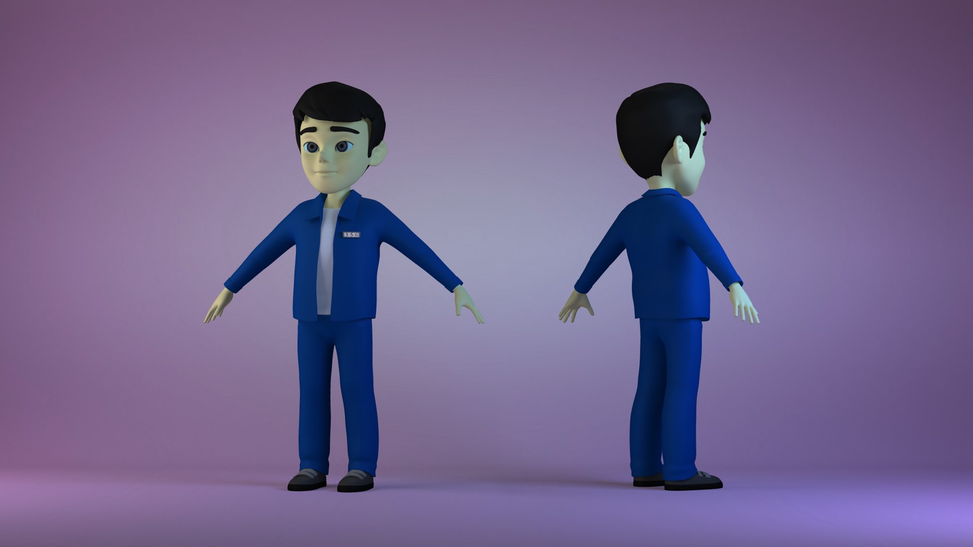3D CartoonCartoon Clerk Employee Man Businessman Model - TurboSquid 2159998