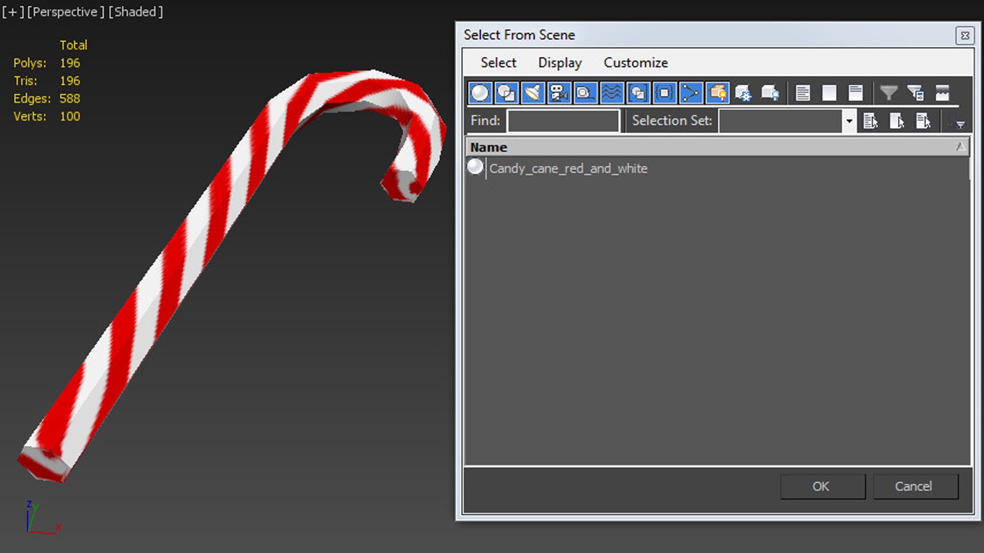 3D Candy cane red and white 2 - TurboSquid 1986763