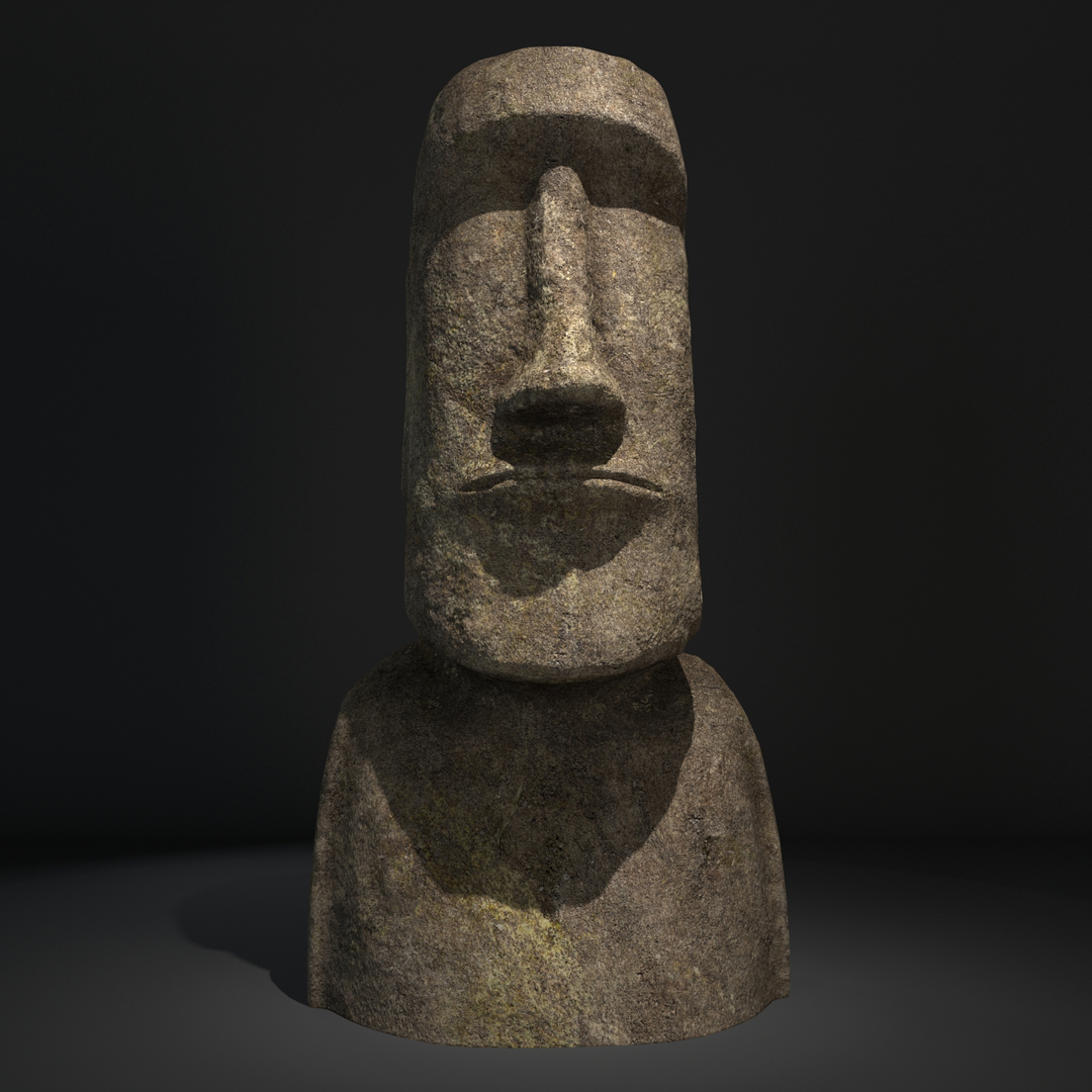 3d Easter Island Moai Statue Model