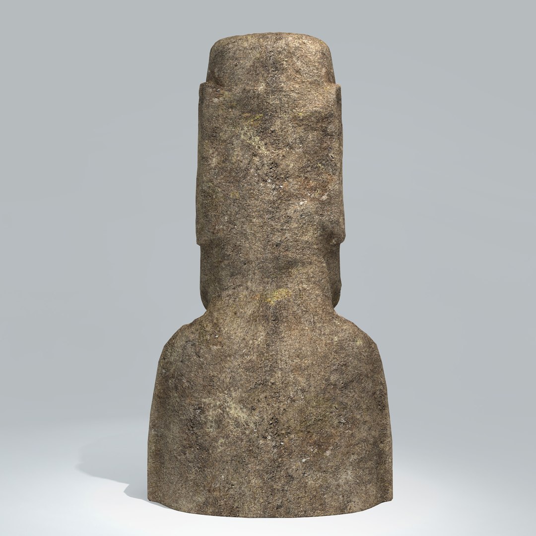 3d Easter Island Moai Statue Model