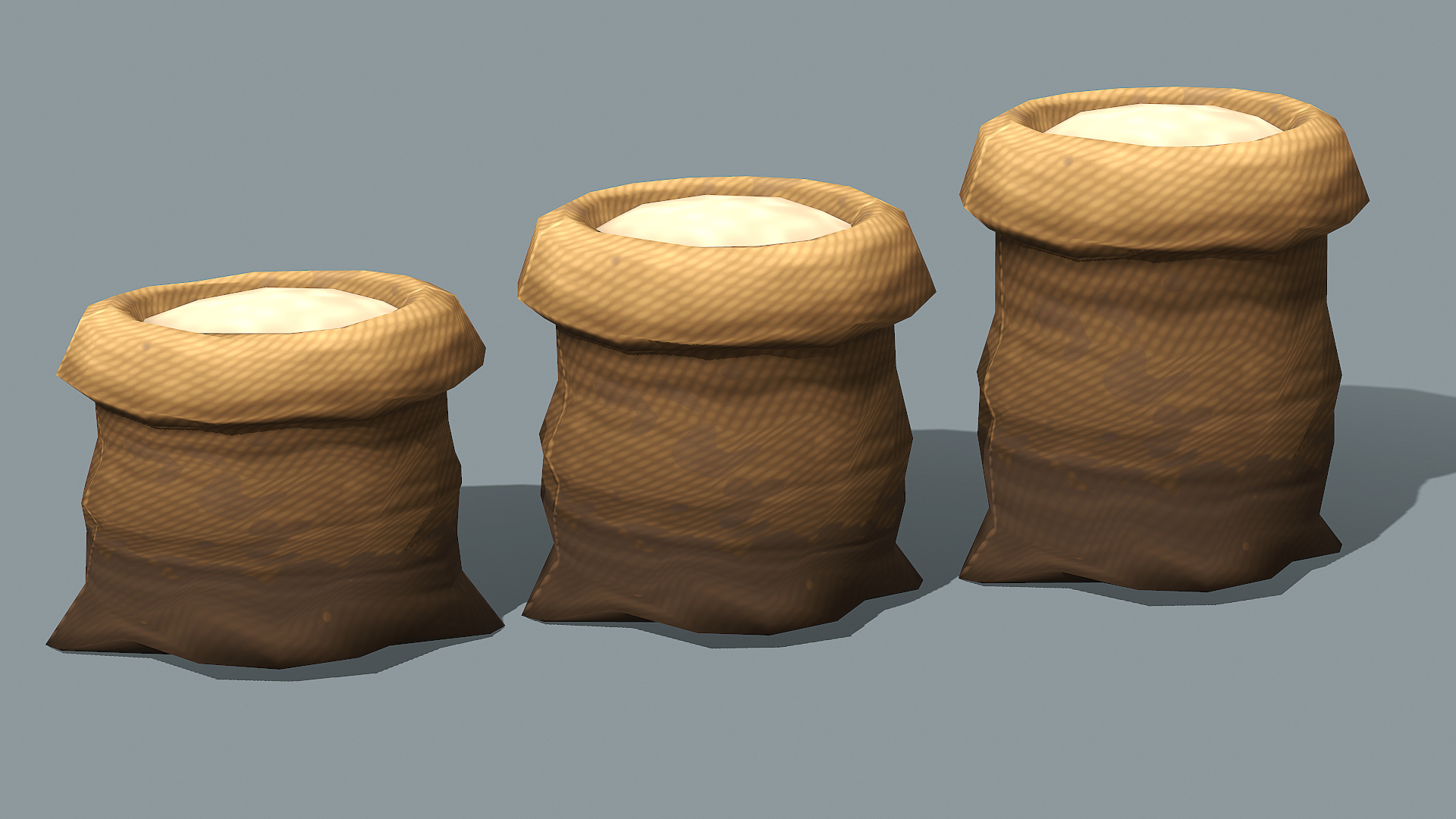 3D Model Stylized Flour Bag - PBR Game Ready - TurboSquid 2049878