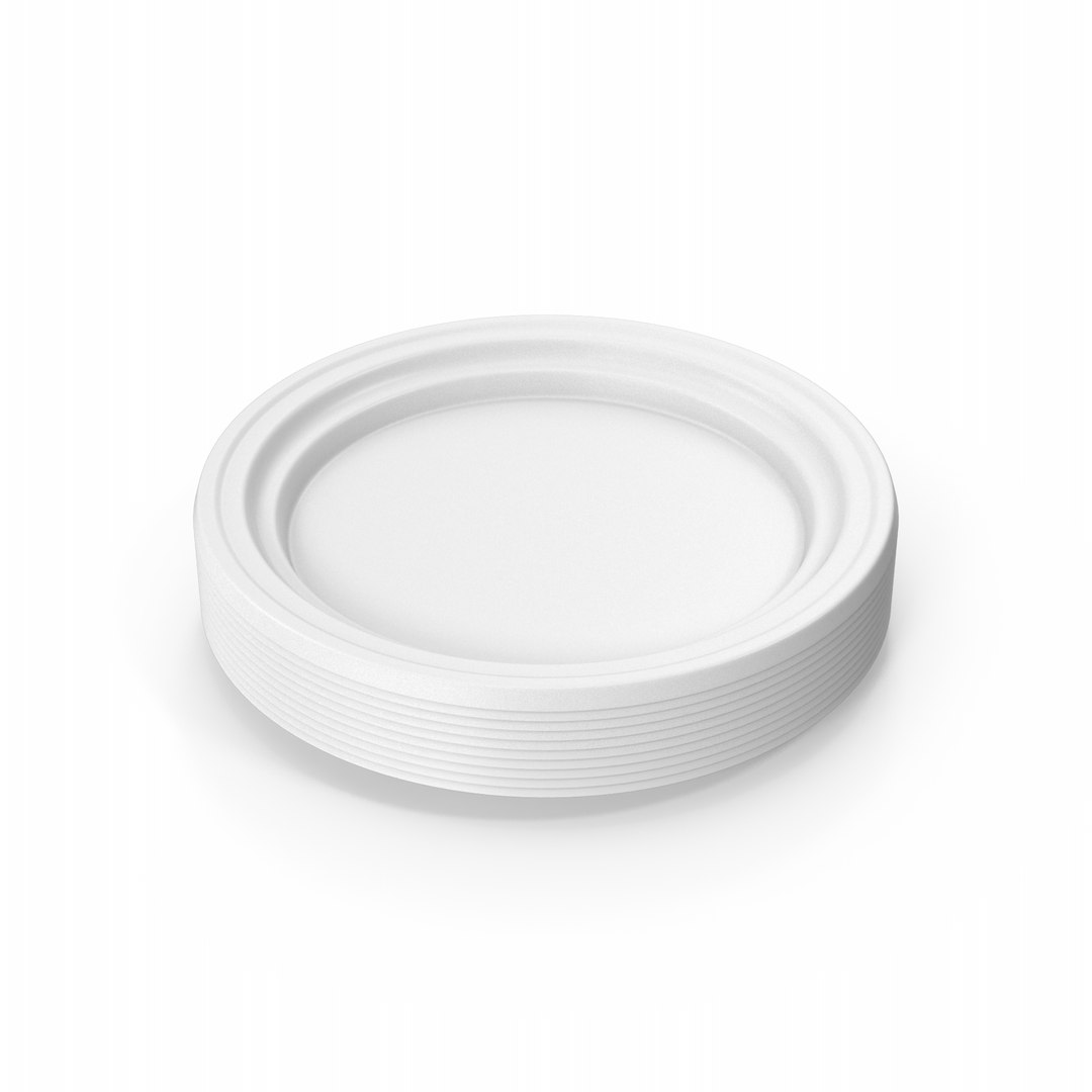 Stack Of Plastic Plates 3D Model - TurboSquid 1971915