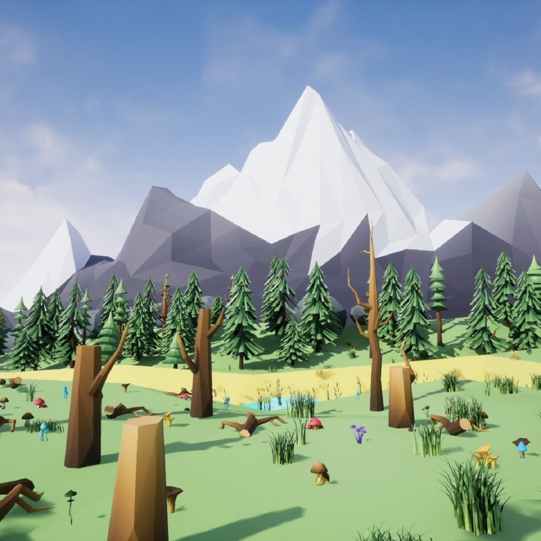 Low Poly Forest And Landscape 3D - TurboSquid 2299766