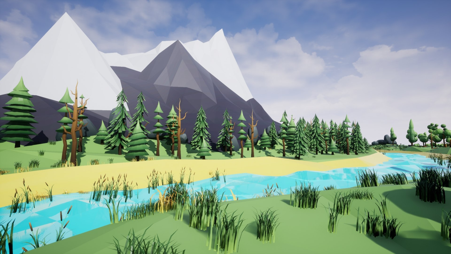 Low Poly Forest And Landscape 3D - TurboSquid 2299766