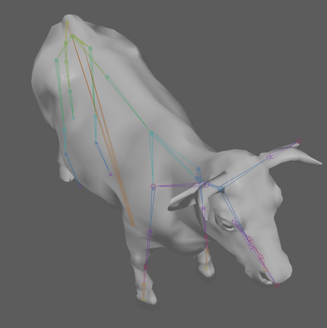 3D Cow Low Poly Rig Model - TurboSquid 2078714
