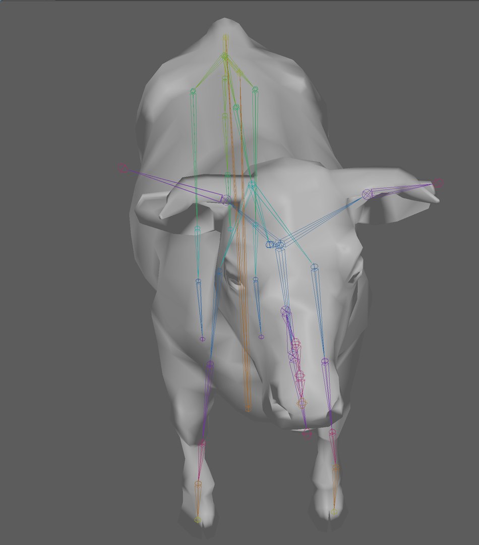 3D Cow Low Poly Rig Model - TurboSquid 2078714
