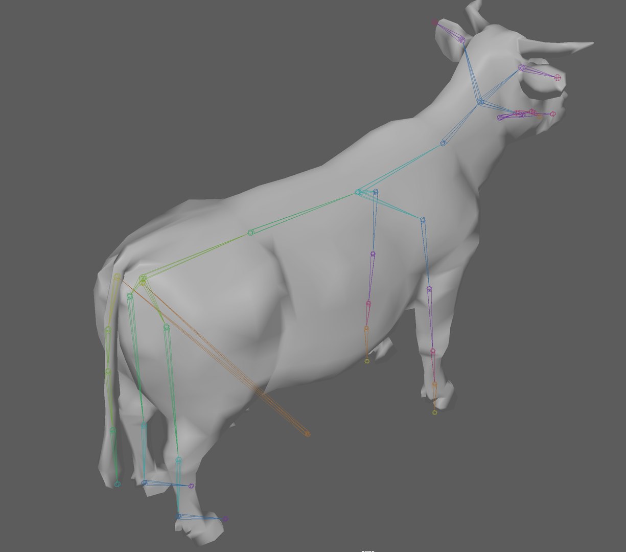 3D Cow Low Poly Rig Model - TurboSquid 2078714
