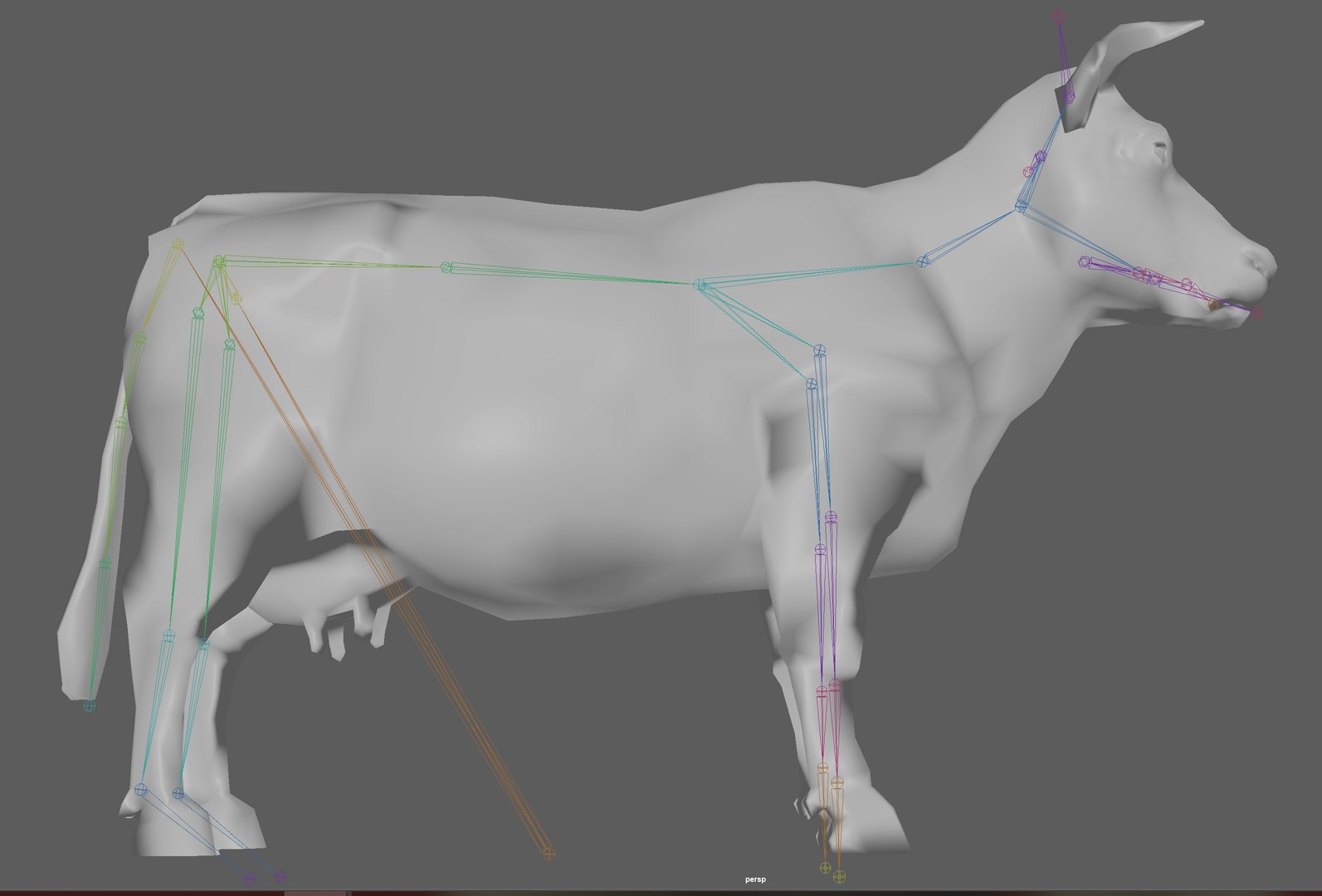 3D Cow Low Poly Rig Model - TurboSquid 2078714