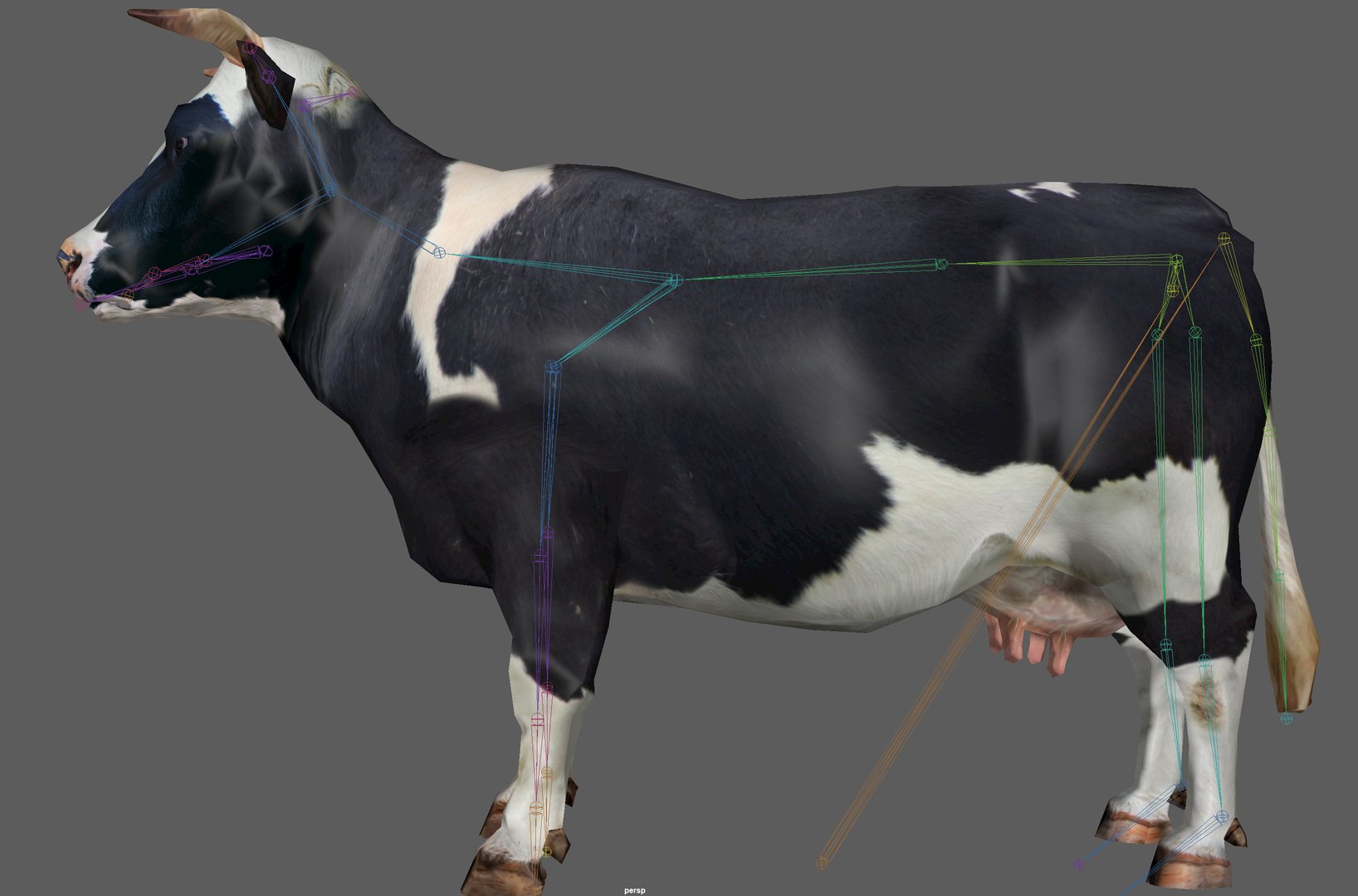 3D Cow Low Poly Rig Model - TurboSquid 2078714