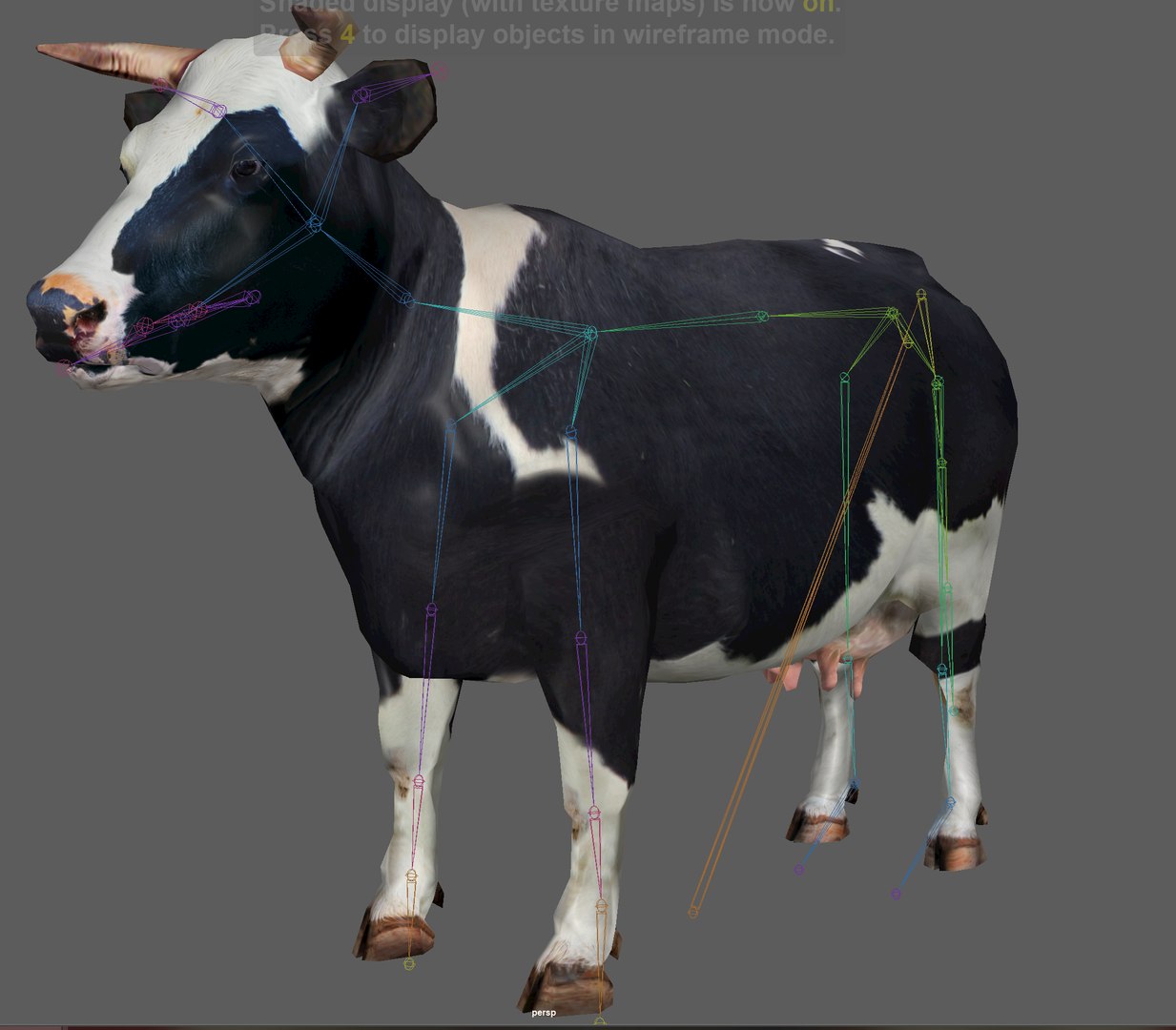 3D Cow Low Poly Rig Model - TurboSquid 2078714