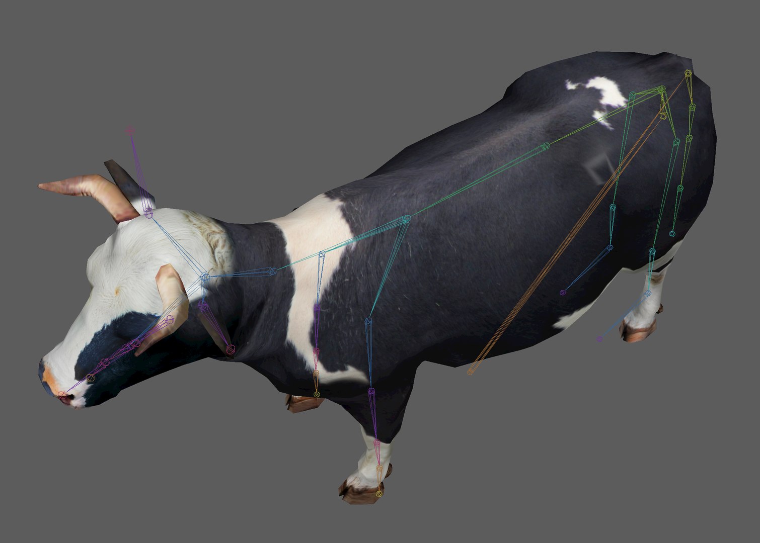 3D Cow Low Poly Rig Model - TurboSquid 2078714