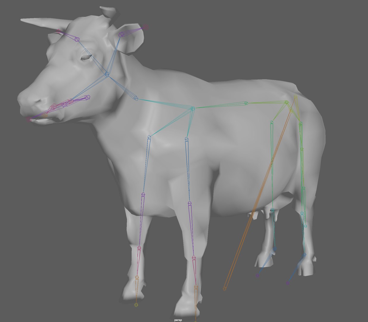 3D Cow Low Poly Rig Model - TurboSquid 2078714