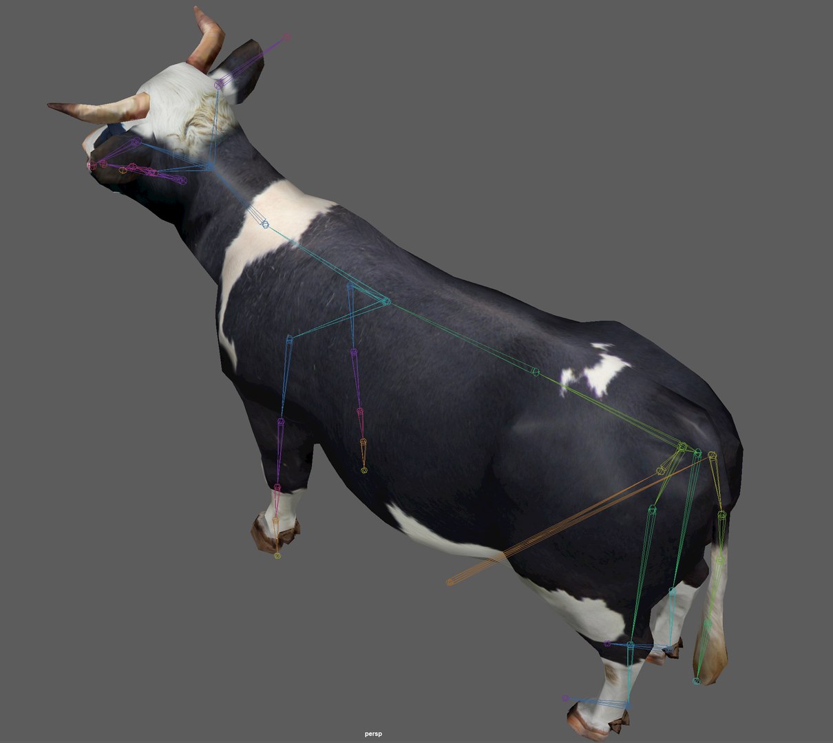 3D Cow Low Poly Rig Model - TurboSquid 2078714