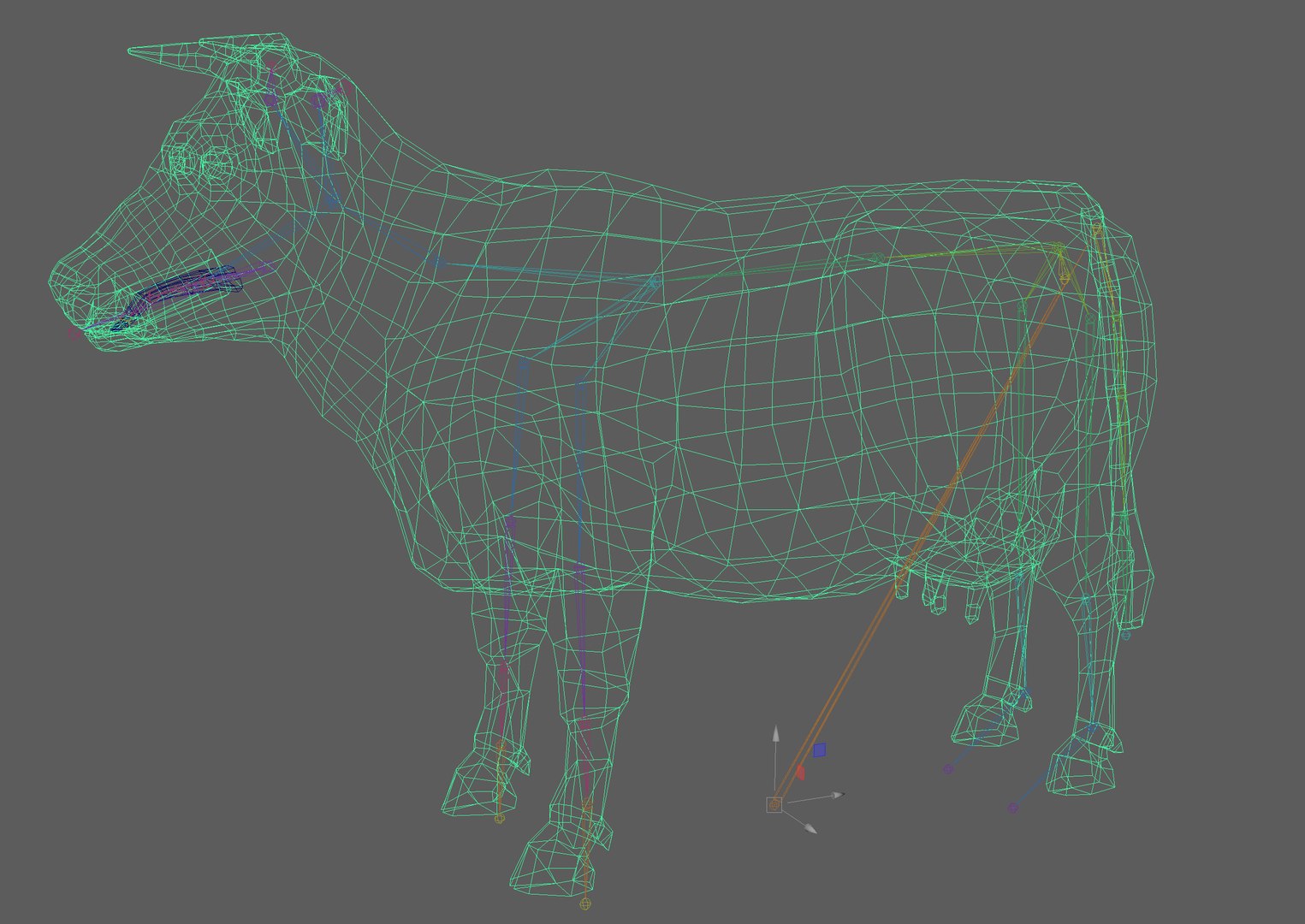 3D Cow Low Poly Rig Model - TurboSquid 2078714