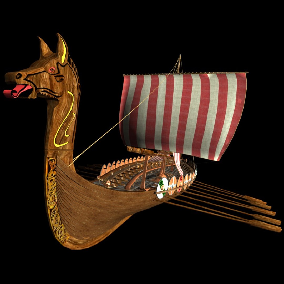 Drakkar Ship Viking Longship 3D Model - TurboSquid 1222305